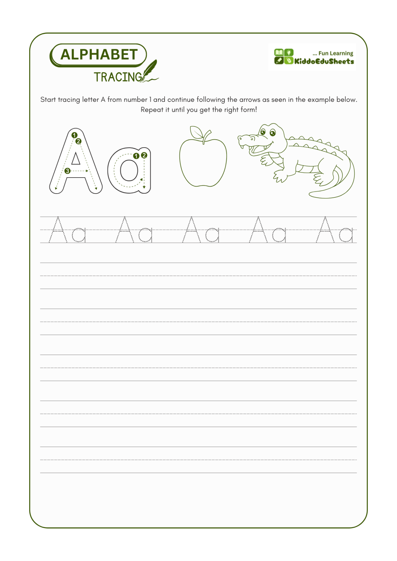 ABC Tracing Fun| Alphabet Abc (Capital & Small Letters) - Kiddoedusheets