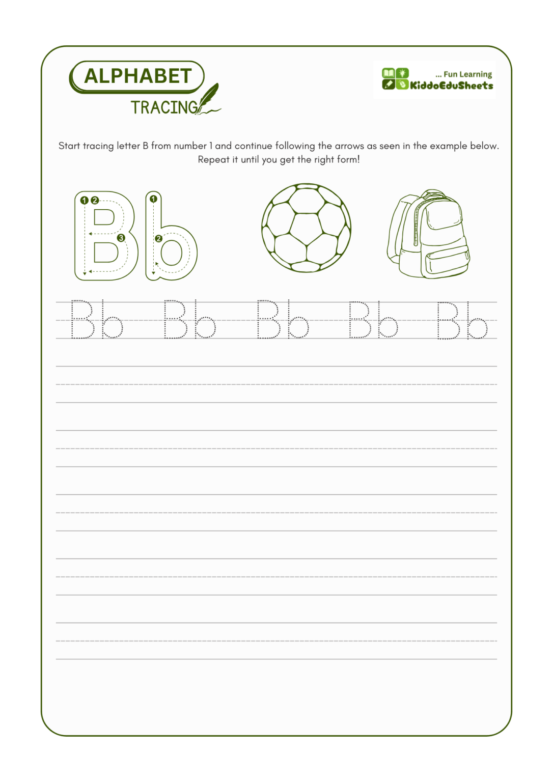 ABC Tracing Fun| Alphabet Abc (Capital & Small Letters) - Kiddoedusheets
