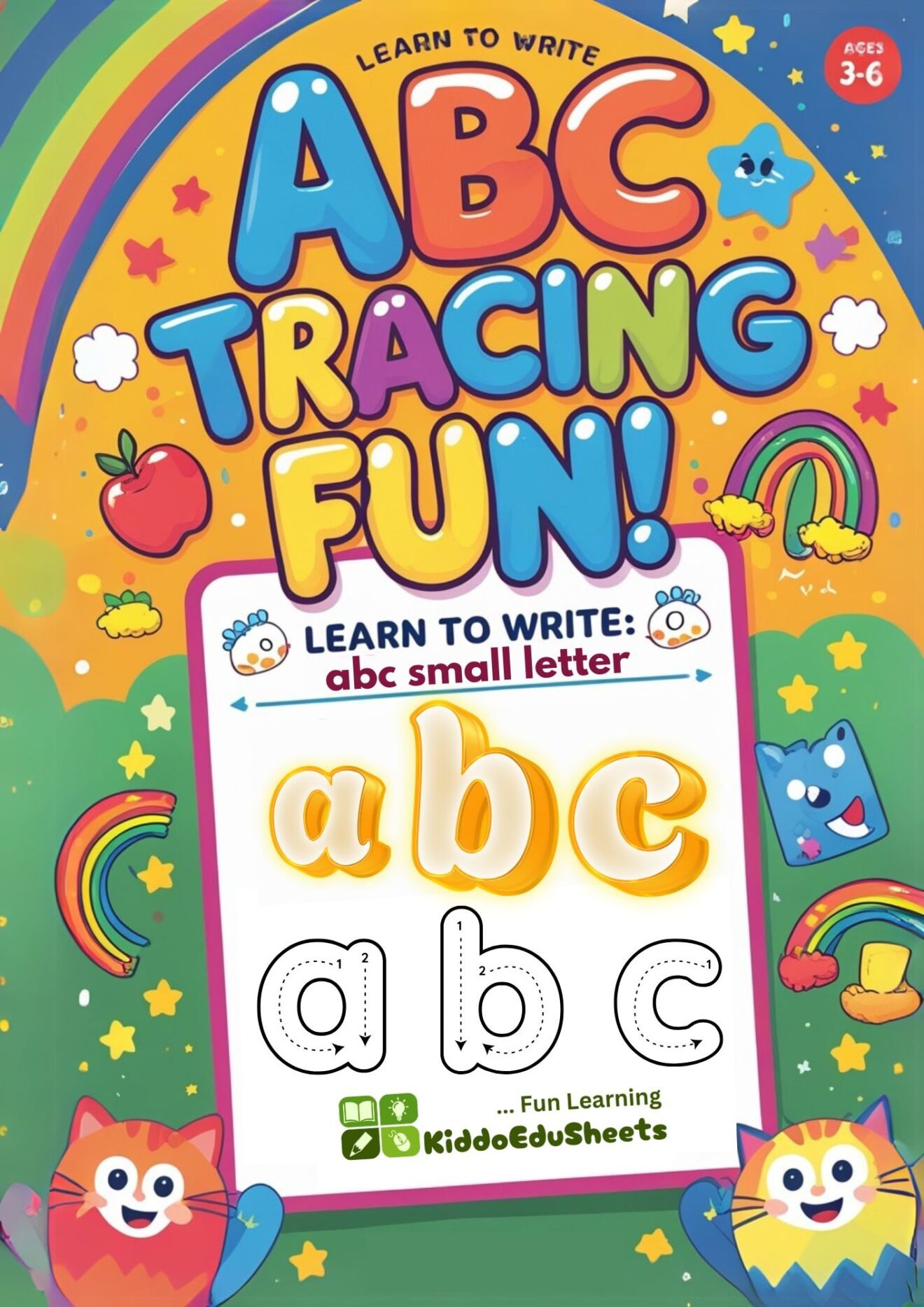 ABC Tracing Fun| Alphabet abc ( Small Letters) - Kiddoedusheets