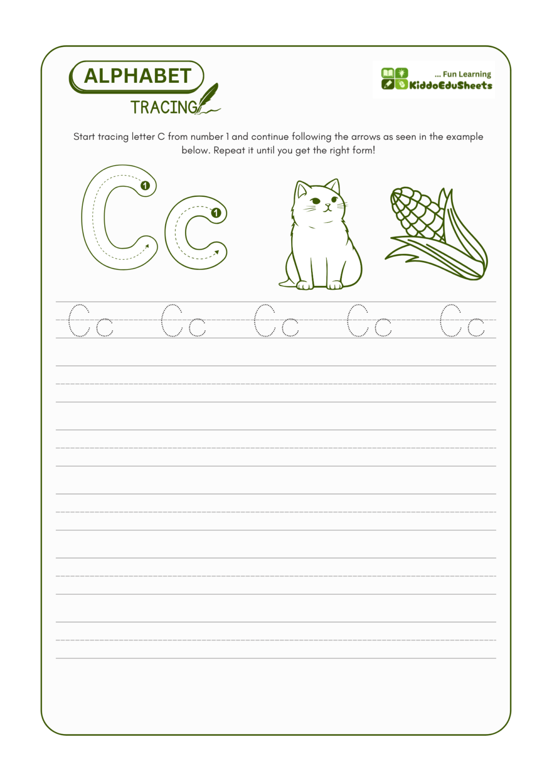 ABC Tracing Fun| Alphabet Abc (Capital & Small Letters) - Kiddoedusheets