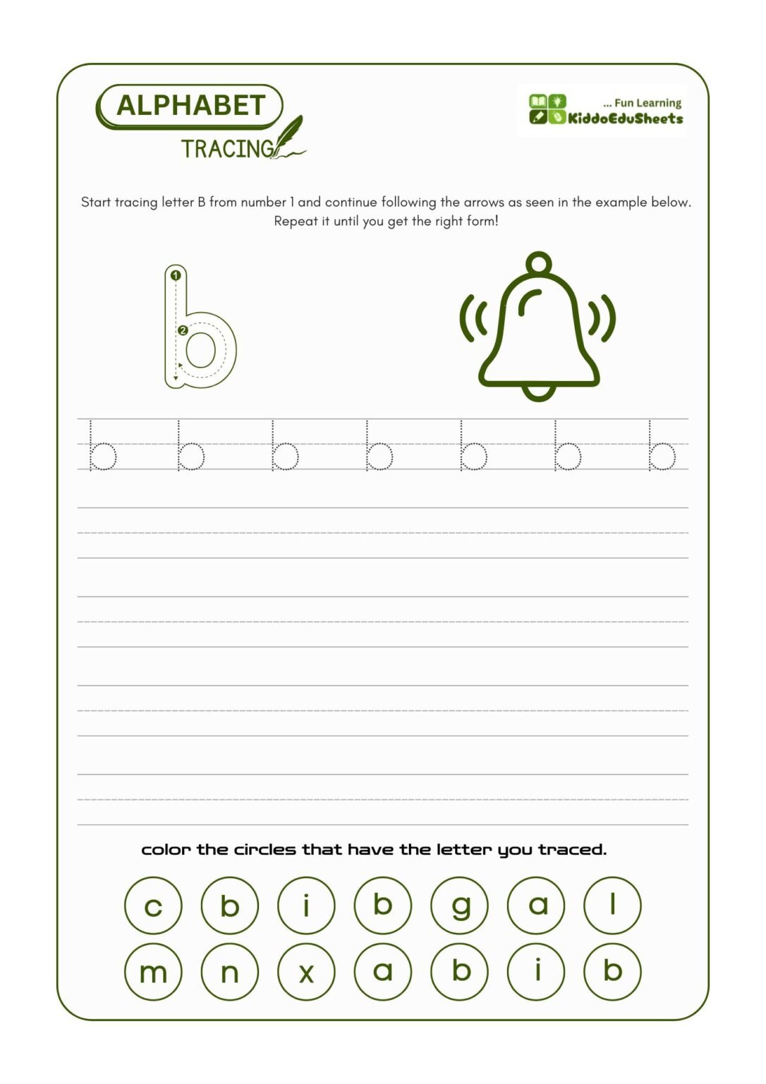 ABC Tracing Fun| Alphabet abc ( Small Letters) - Kiddoedusheets