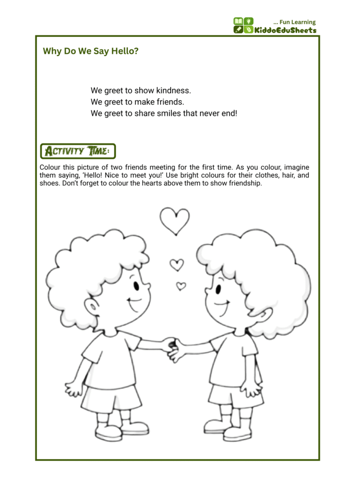 Greetings for Kids Ages 4–12 | Fun Learning Book of Hello, Goodbye ...